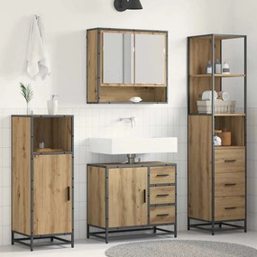 Sada koupelnového nábytku 3 ks Artisanový dub Kompozitní dřevo 3402522