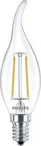 LED žárovka Classic BA35 E14 2W čirá / Svíčkový tvar / Teplá bílá 2700