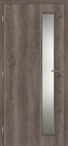 Doornite CPL Interiérové dveře TIKA1 sklo, 70 L, 70 × 197 cm, CPL laminát, levé, dub americký, prosklené