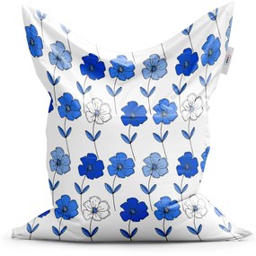 Sablio Sedací vak Classic Modré květiny - 200x140 cm