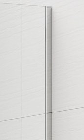 Polysan Esca Chrome sprchová zástěna 100 x 210 cm jednodílná k instalaci ke stěně aluchrom sklo kouřové ES1210-01