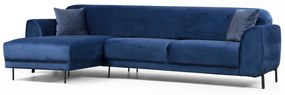 Designová sedačka Haylia 287 cm modrá - levá