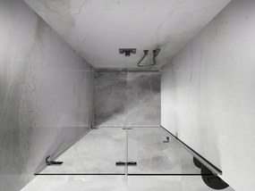 Mexen, Mexen Lunar-F skládací levé sprchové dveře 85 cm, průhledné, chrom - 836-085-000-01-00-L