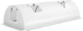 Skleník Outsunny s rolovacími okny a kulatou střechou, zimní ocelový rám, voděodolný konzervatoř pro balkon, skleník na rajčata s UV ochranou 200x80x4