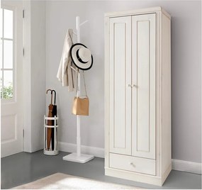 Bílá šatní skříň z borovicového dřeva 65x180 cm Anita – Støraa