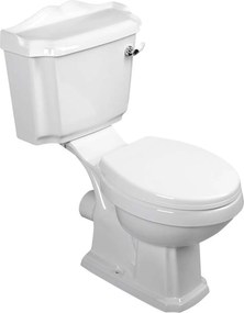 Aqualine Antik - WC kombi, zadní odpad, bílá AK107-01