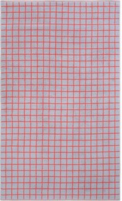 Červená/světle modrá bavlněná osuška 90x150 cm Grid – Jotex