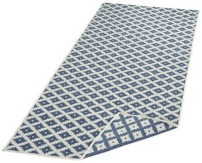 NORTHRUGS - Hanse Home koberce Kusový koberec Twin-Wendeteppiche 103128 blau creme – na ven i na doma Rozměry koberců: 80x350