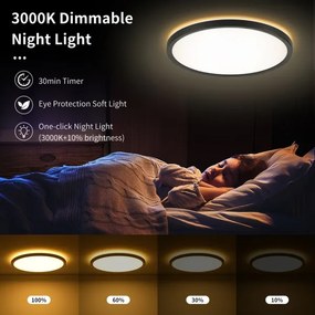 Brilagi - LED Stmívatelné svítidlo ULTRA SLIM LED/18W/230V pr. 30 cm černá + DO