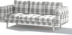 Potah na pohovku IKEA Norsborg 3-místná barva šedá látka pletený vzor, vzorované