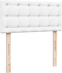 Box spring postel s matrací bílá 80 x 200 cm umělá kůže 3286097