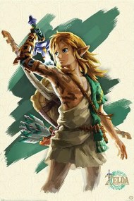 Plakát, Obraz - The Legend Of Zelda: Tears Of The Kingdom - Link Unleashed