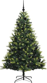 Umělý skládací vánoční stromeček 300 LED Zelená 180 cm PVC a PE 3395992