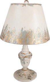 Béžová antik kovová stolní lampa Brocante - Ø 36*55 cm E27 1*60W