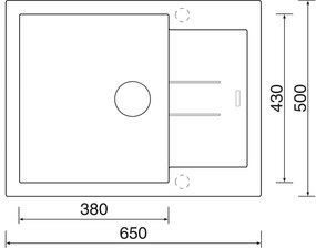 Set Sinks AMANDA 650 Sahara + baterie Sinks SLIM S2 kartáčovaná