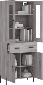 Skříň highboard šedá sonoma 69,5 x 34 x 180 cm kompozitní dřevo 3198543