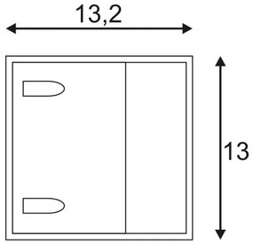 SLV 232101 Logs Wall, nástěnné svítidlo se svícením nahoru/dolu, 6W LED, bílá, šířka 13cm