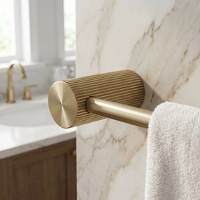 Rea Solo, nástěnný koupelnový věšák 60cm, 64101, zlatá matná, REA-84200