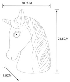 Globo 28052 - LED Dětská noční lampička UNICORN LED/1W/USB/3xAA