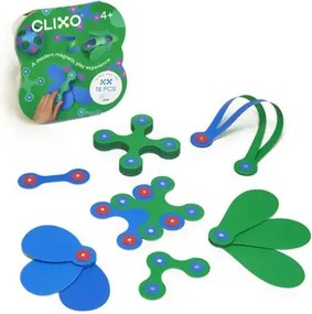 Clixo Itsy Green  Blue Magnetická stavebnice / 18ks / od 4 let