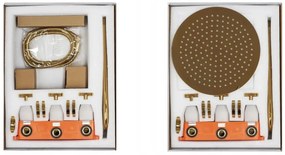 Rea Exit, podomítkový sprchový set + baterie, zlatá lesklá, REA-P8001