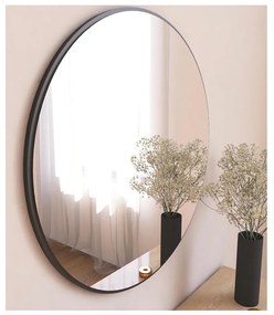 Asir Nástěnné zrcadlo OZZE pr. 60 cm černá 116SAM1150