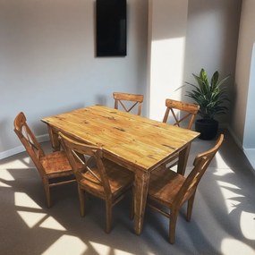 Stará Krása – Ruční výroba Jídelní set stolu a židlí na míru 76x180x90 6xžidle