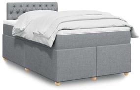 Box spring postel s matrací světle šedá 120x190 cm textil 3286626