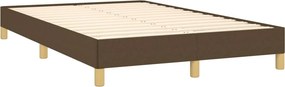 Box spring postel s matrací tmavě hnědá 120x190 cm textil 3269789