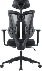 Ergonomická kancelářská židle AVENTO - šedá síťovina