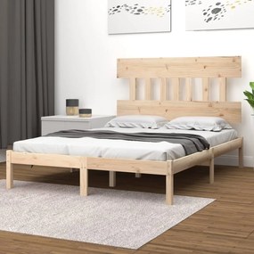 Rám postele bílý masivní dřevo 100 x 200 cm