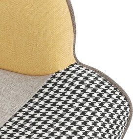 Relaxační křeslo AK-303 PW2, vícebarevná, sametová látka (68 x 72) cm patchwork
