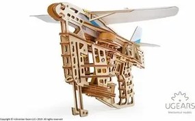 Ugears 3D dřevěné mechanické puzzle Vystřelovací letadlo / od 14 let /