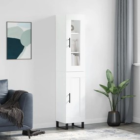 Skříň highboard bílá 34,5 x 34 x 180 cm kompozitní dřevo