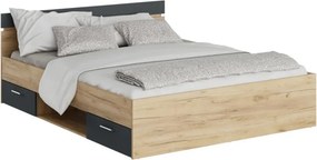 Postel MICHIGAN NEW 160x200, dub artisan/grafit Kondela 0000373283
