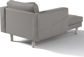 Potah na IKEA Norsborg šezlong s loketními opěrkami barva šedá látka pletený vzor