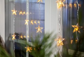 STAR TRADING Světelný LED závěs Star Curtain 90 × 200 cm, stříbrná barva, čirá barva, plast