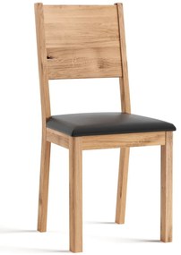 Bílý nábytek Dubová židle 01-CZ, masiv, černá