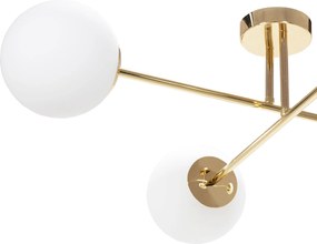 Toolight Tutumi, stropní lampa skleněné koule 4xE27 APP1248-4CP, zlatá lesklá, OSW-14037