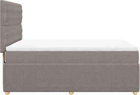 Box spring postel s matrací taupe 160x200 cm textil 3294418