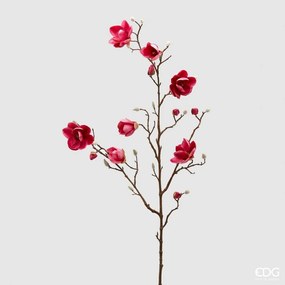 Umělá květina větvička magnolie tmavě růžová, 120 cm