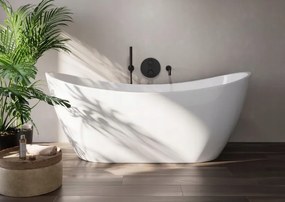 Cersanit Zen, podomítková vanová souprava s ruční sprchovou hlavicí, černá matná, S952-041