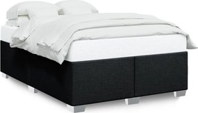 Rám postele bez matrace černý 140 x 190 cm textil 3284473