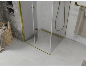 Mexen Lima skládací sprchový kout 70 x 70 cm, Průhledné, Zlatá - 856-070-070-50-00