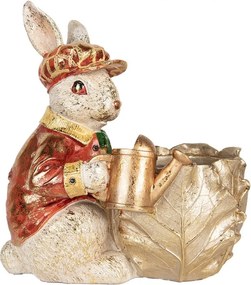 Dekorace figurka králík s květináčkem a konvičkou - 28*18*30 cm