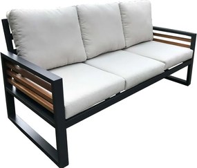 Šedý hliníkový zahradní lounge set pro 5 Colmar – Rojaplast