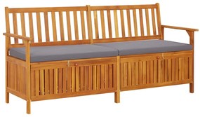 316741 vidaXL Úložná lavice s poduškou 170 cm masivní akáciové dřevo