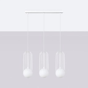 Sollux Lighting Závěsné svítidlo BRINA 3L bílé