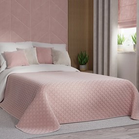 MARKIZETA VELVI Dekorační přehoz na postel, rozměr 220x240 cm, barva 014 světle růžová VELVI0/NAP/014/220240/1