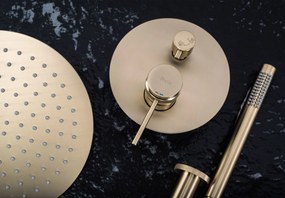 Rea Lungo Grip, podomítková sprchová souprava + BOX montážní systém, zlatá matná, REA-P8950